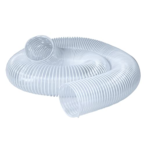 POWERTEC 70111 4" x 10' PVC Dust Collection Hose for Dust Collector for Woodworking and Shop Vacuum, 4 Inch Dust Collector Hose for Dust Collection Fittings