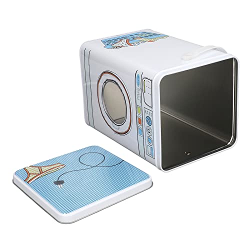 Washing Powder Container, Multifunctional Iron Material Cartoon Pattern Laundry Detergent Container Large Capacity with Lid for Storage