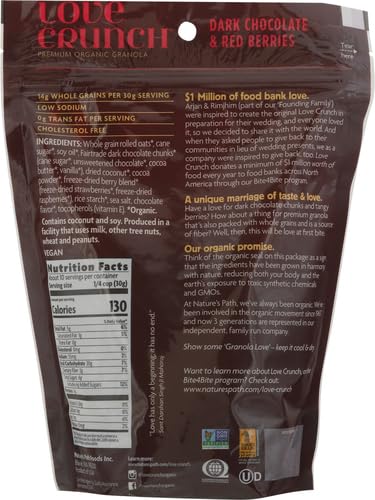 Love Crunch Organic Dark Chocolate and Red Berries Granola, 11.5 Ounce, Non-GMO, Fair Trade, by Nature's Path