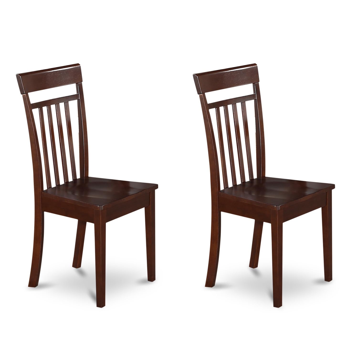 HomeStock Vintage Variety Modern Dining Table Set 3 Pc- 2 Marvelous Kitchen Chairs and an Eye-Catching Kitchen Table - Mahogany Finish Hardwood Chair Seat - Mahogany Finish Solid Wood Structure.