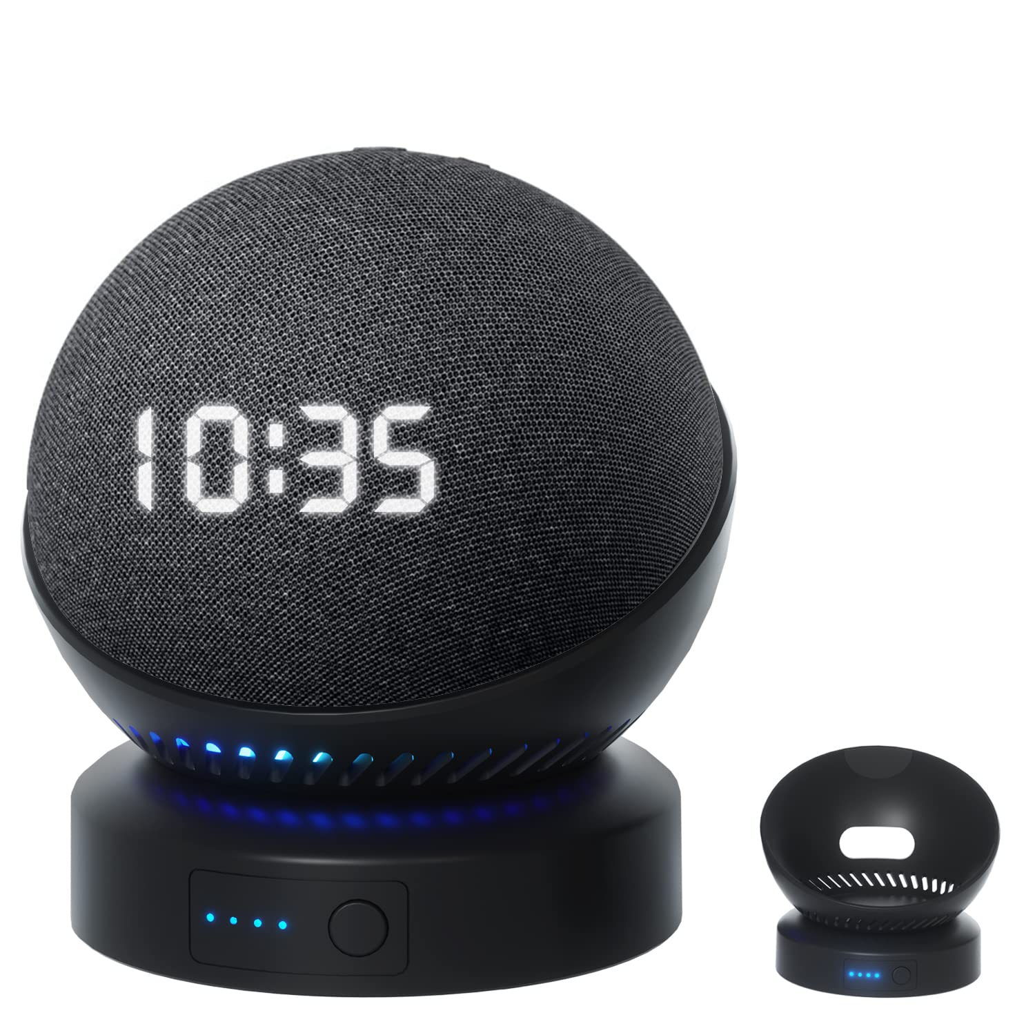 Liboer Battery Base for EchoDot 4th Generation Make Dot 4 Portable Dot 4th and Homepop Mini 2 Stand Accessories (The Speaker Not Included) …