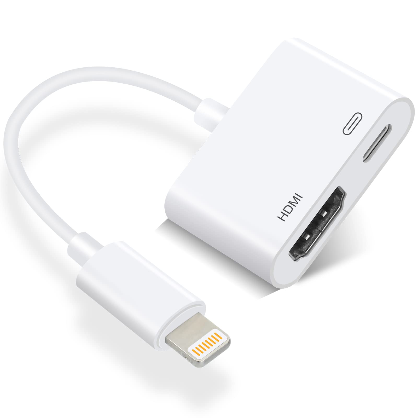 RAVIAD Lightning to HDMI Adapter, 1080P HD Digital AV Adapter HDMI to iPad Compatible with iPhone, Support All iOS Systems, No Power Supply Needed, No App Need…