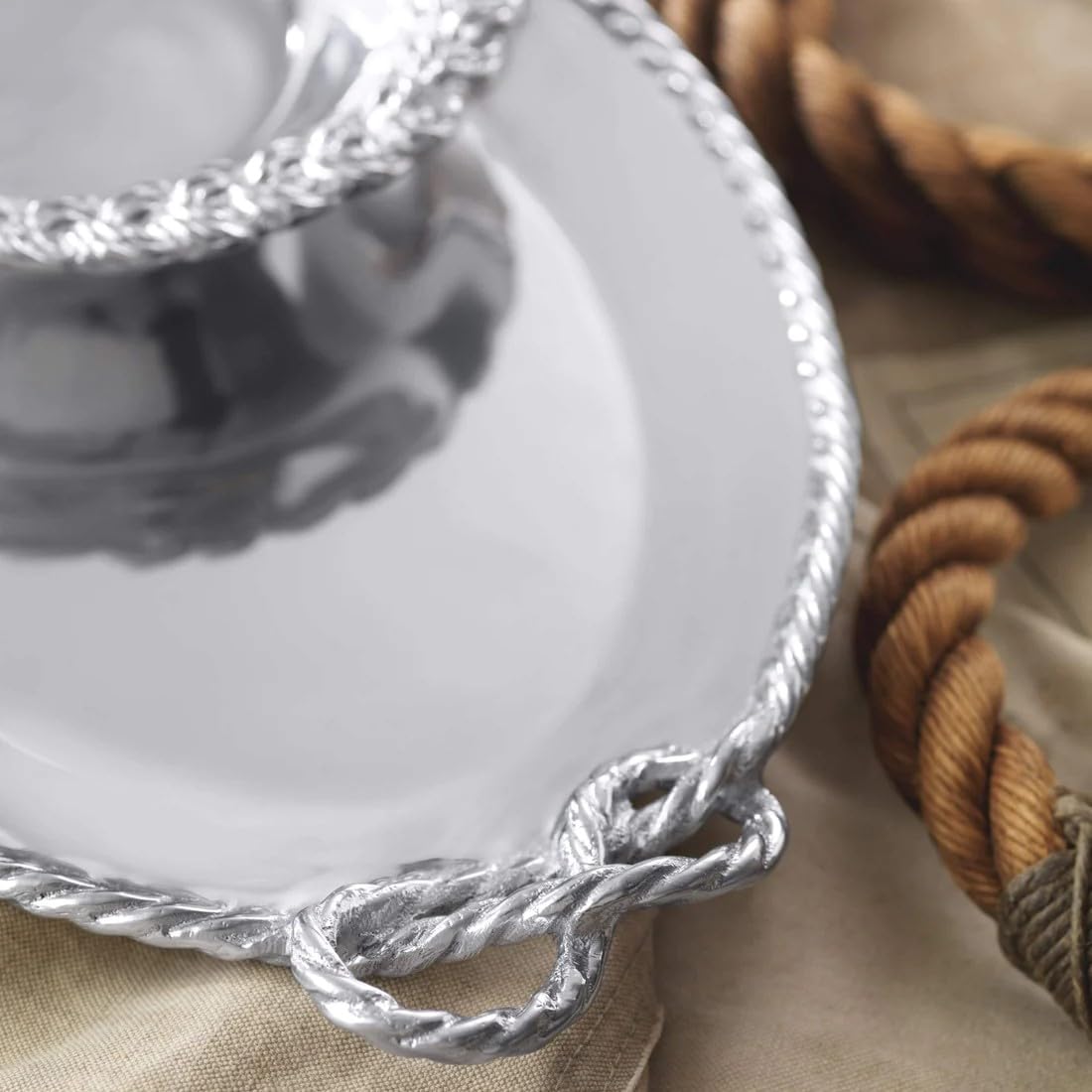 Mariposa Rope Oval Serving Tray
