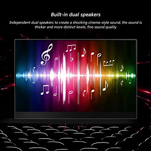 Serchou HD Monitor Type-C one line External Expansion Screen Portable Touch Display with Built-in Dual Speakers