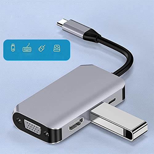 n/a USB Hub,Type-C Docking Station Type C to HDMI-Compatible 4K to VGA USB Splitter Hub