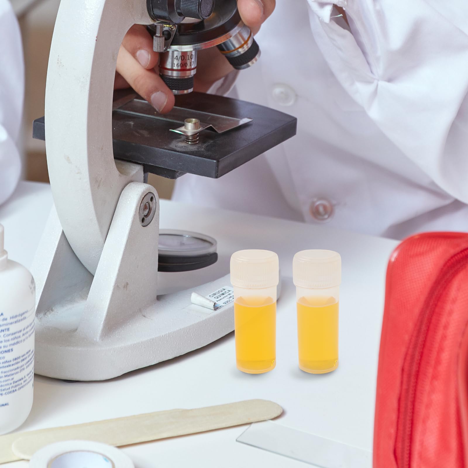 popokk 150 PCS 5 ML Plastic Sample Bottles Vials Sample Container with Lid Clear Vial Storage Container for Small Items