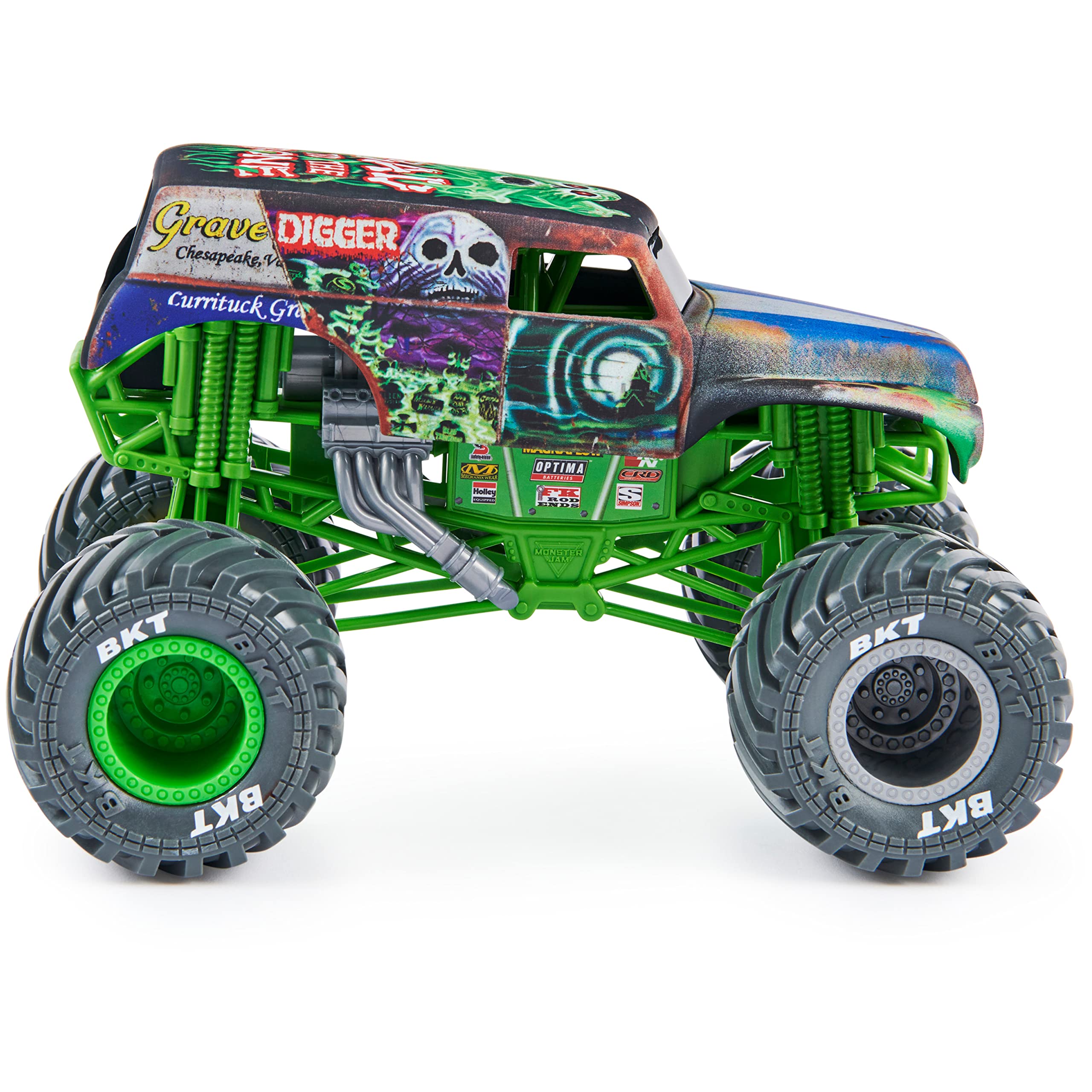 Monster Jam, Official Grave Digger Monster Truck, Collector Die-Cast Vehicle, 1:24 Scale