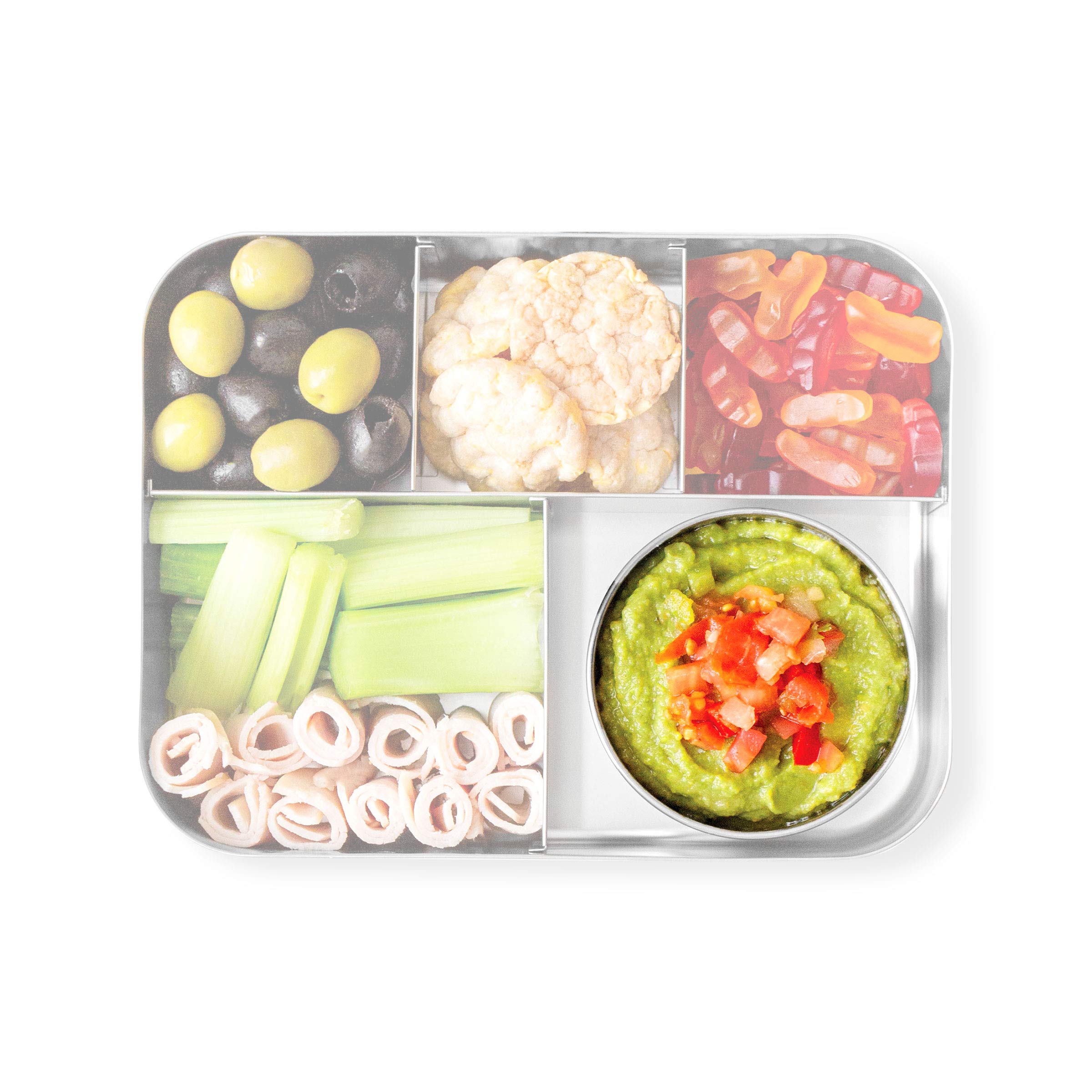 LunchBots 4.5 oz Leak Proof Snack and Side Dish Containers - Spill Proof in Bags and Bento Boxes - Food-Grade Stainless Steel With Silicone Lids - Set of 2 (Purple)