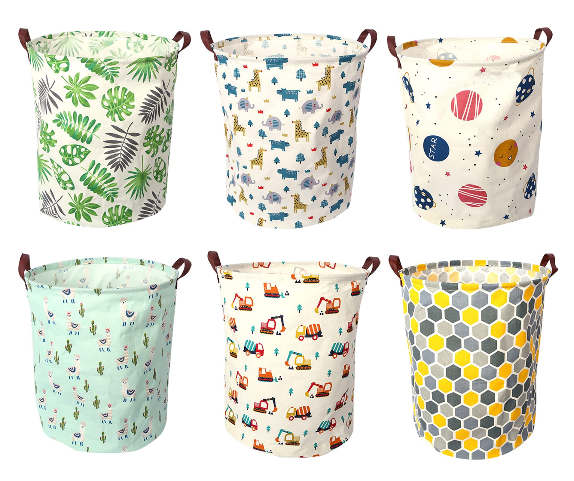 Large Storage Basket,Laundry Hamper/Bathroom/Home Decor/Collapsible Round Storage Bin,Boys and Girls Hamper/Boxes/Clothing(Cars)