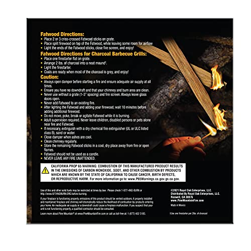 Pine Mountain StarterStikk 100% Natural Fatwood Firestarting Sticks, 5 Pound Natural Firestarting Wood Sticks for Campfire, Fireplace, Wood Stove, Fire Pit, Indoor and Outdoor Use