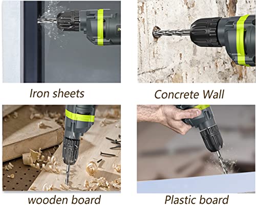 OMYZERO 60 Pcs 1.0mm,1.5mm,2.0mm,2.5mm,3.0mm,3.5mm Drill Bit Set Premium 4341 HSS Micro Drill Bits for Wood, Metal, Steel, Plastic, Aluminum Alloy