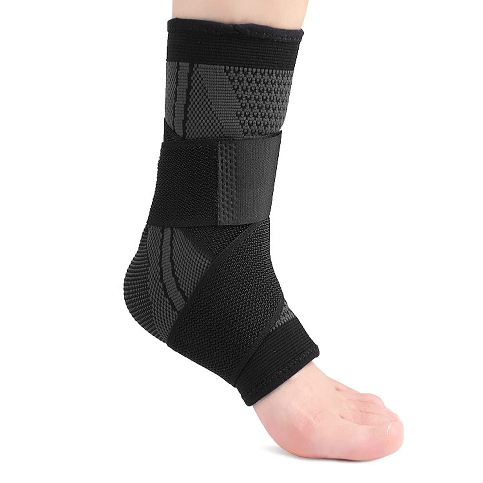 MengK 1pc Ankle Support Brace Breathable Adjustable Ankle Sleeve Wrap for Sprains Injury Recovery