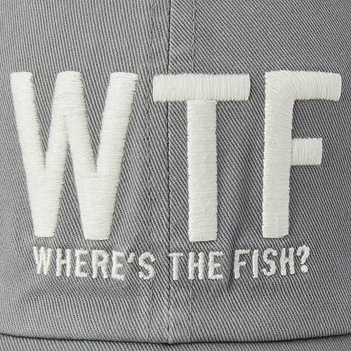 Life is Good. Where's The Fish Chill Cap, Slate Gray