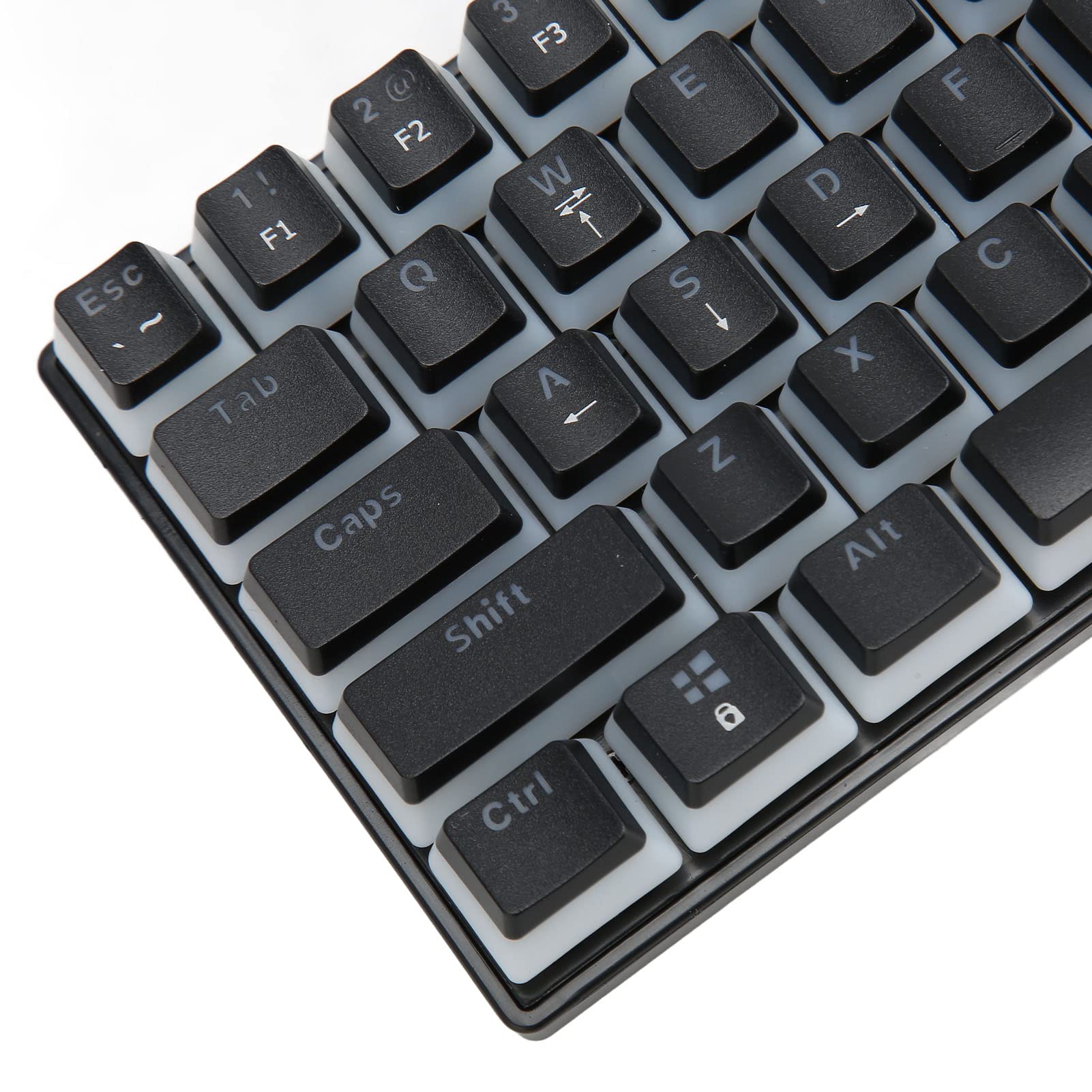 RGB Backlit Mechanical Gaming Keyboard, 61Keys Blue Switch Compact Mini Wired Gaming Keybaord, ABS Anti Ghosting Hot Plug Computer Keyboard