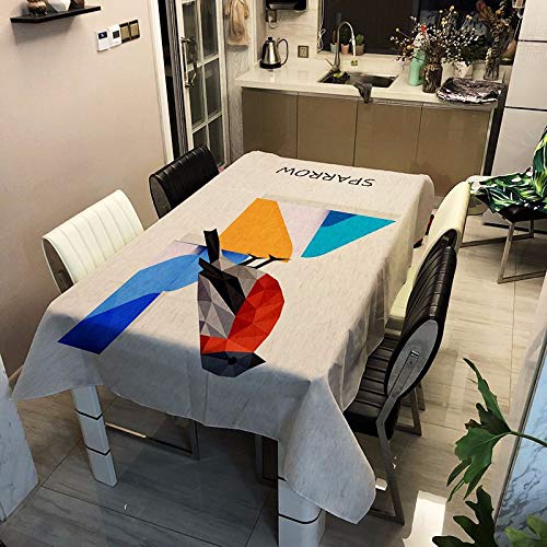 NUER Rectangular Tablecloth for Table Cloth Art Abstract Waterproof Oilcloth Decor Cover Anti-Stain Table Cover Mesa A4 140x210cm