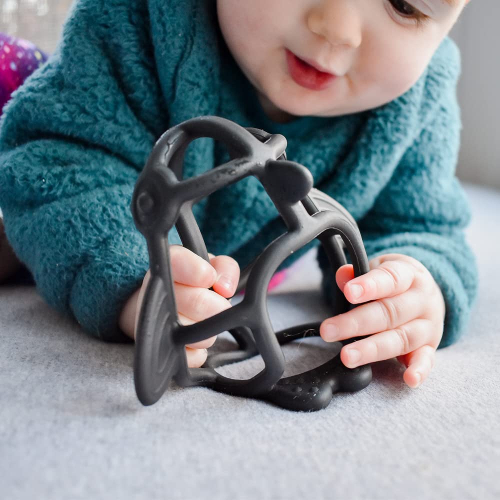 Nicki's Diapers Silicone Teether | Multi-Grip Design for Easy Holding | 4 Adorable Styles to Choose from | Perfect for Teething Babies of Any Age | 100% Food Grade Silicone, BPA-Free (Rocket)