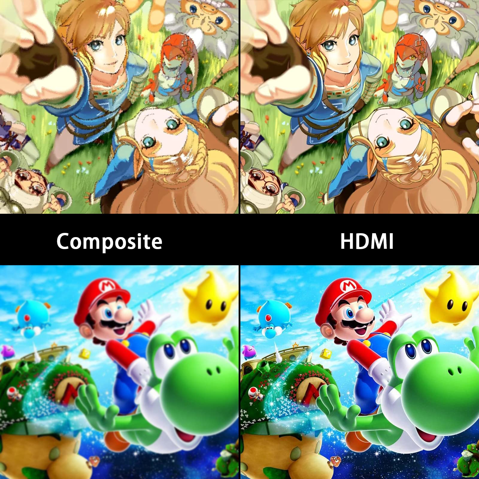 N64 to HDMI Converter, Gamecube HDMI Adapter, HDMI Cable for Nintendo 64/ SNES/ SFC/ NGC/ Gamecube, Support 16:9 and 4:3 Convert, Plug and Play