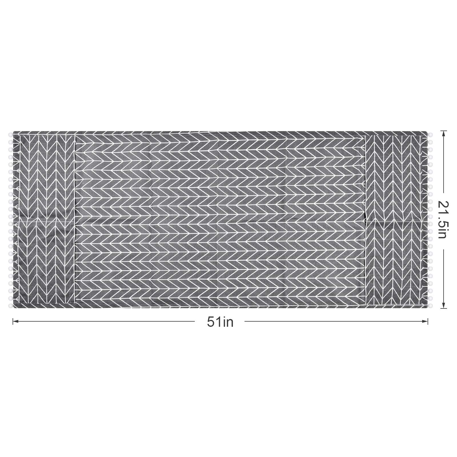 LOYIFE Washing Machine Top Covers, Refrigerator Dust Cover, Washer And Dryer Top Cover Front Load, With 4 Storage Bags, Grey, 51*21.5 in