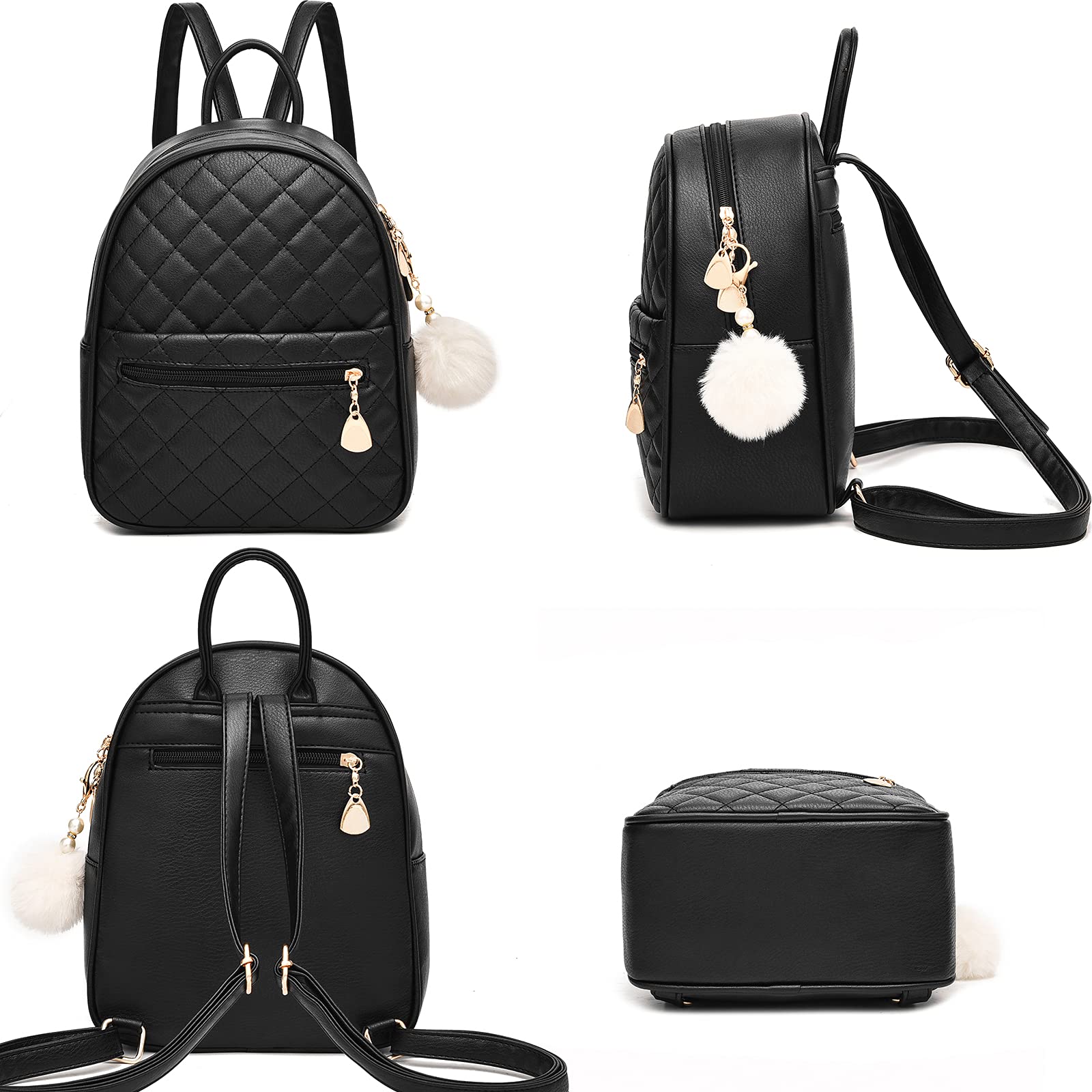 Mini Backpack for Women Small Size Teen Girls Backpacks Purses Leather Shoulder Bag Schoolbag Light Blue