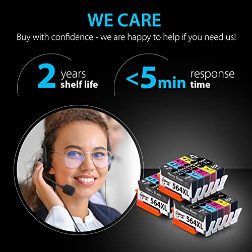 Smart Ink Compatible Ink Cartridge Replacement for HP 564 XL 564XL High Yield 15 Combo Pack (3 Black, 3PBK & 3 C/M/Y) for Photosmart 6525 6520 7520 5520 7510 5510 7525 DeskJet 3520 3522 OfficeJet 4620