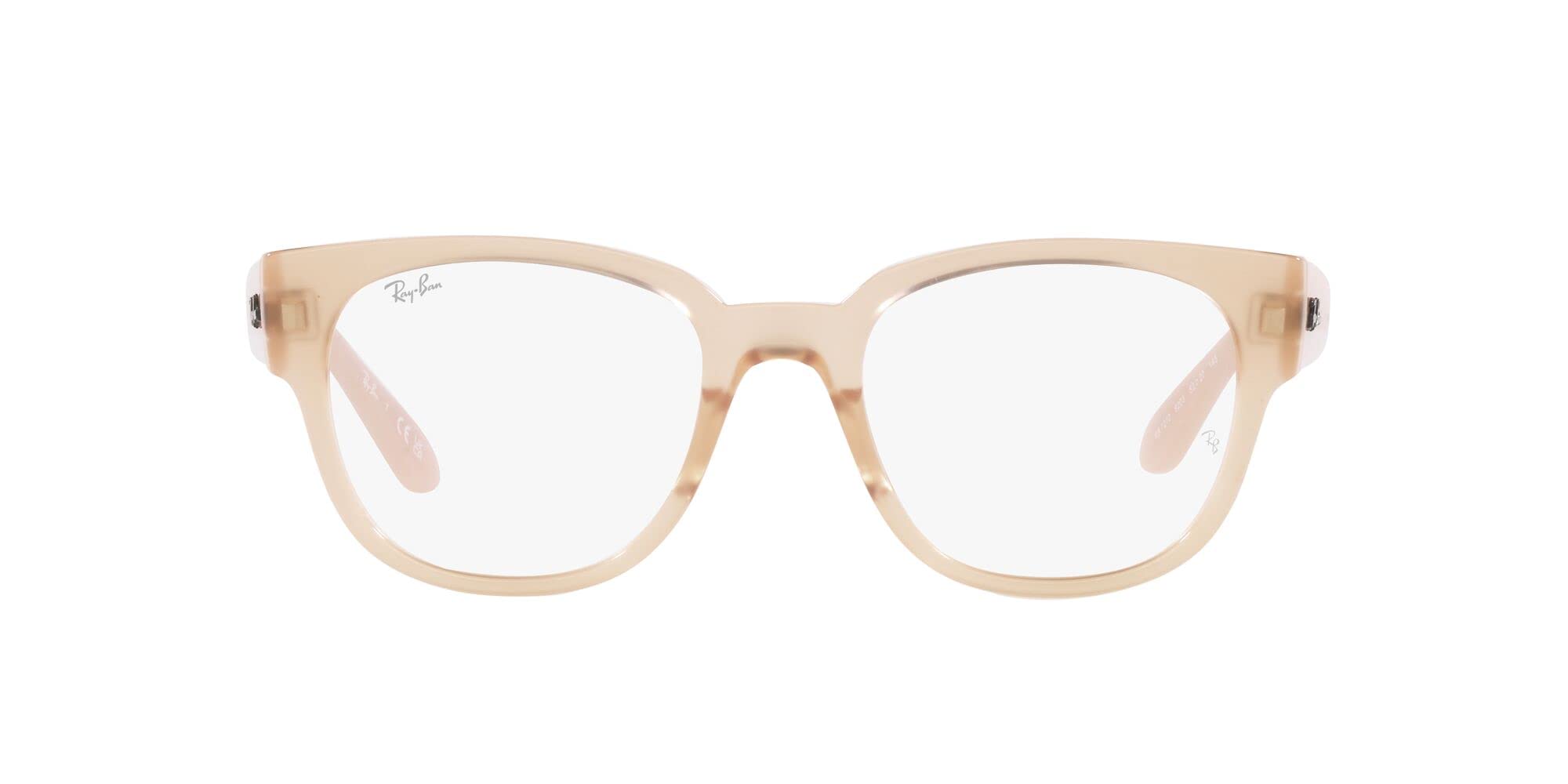 Ray-Ban RX7210 Square Prescription Eyewear Frames, Alabaster/Demo Lens, 50 mm