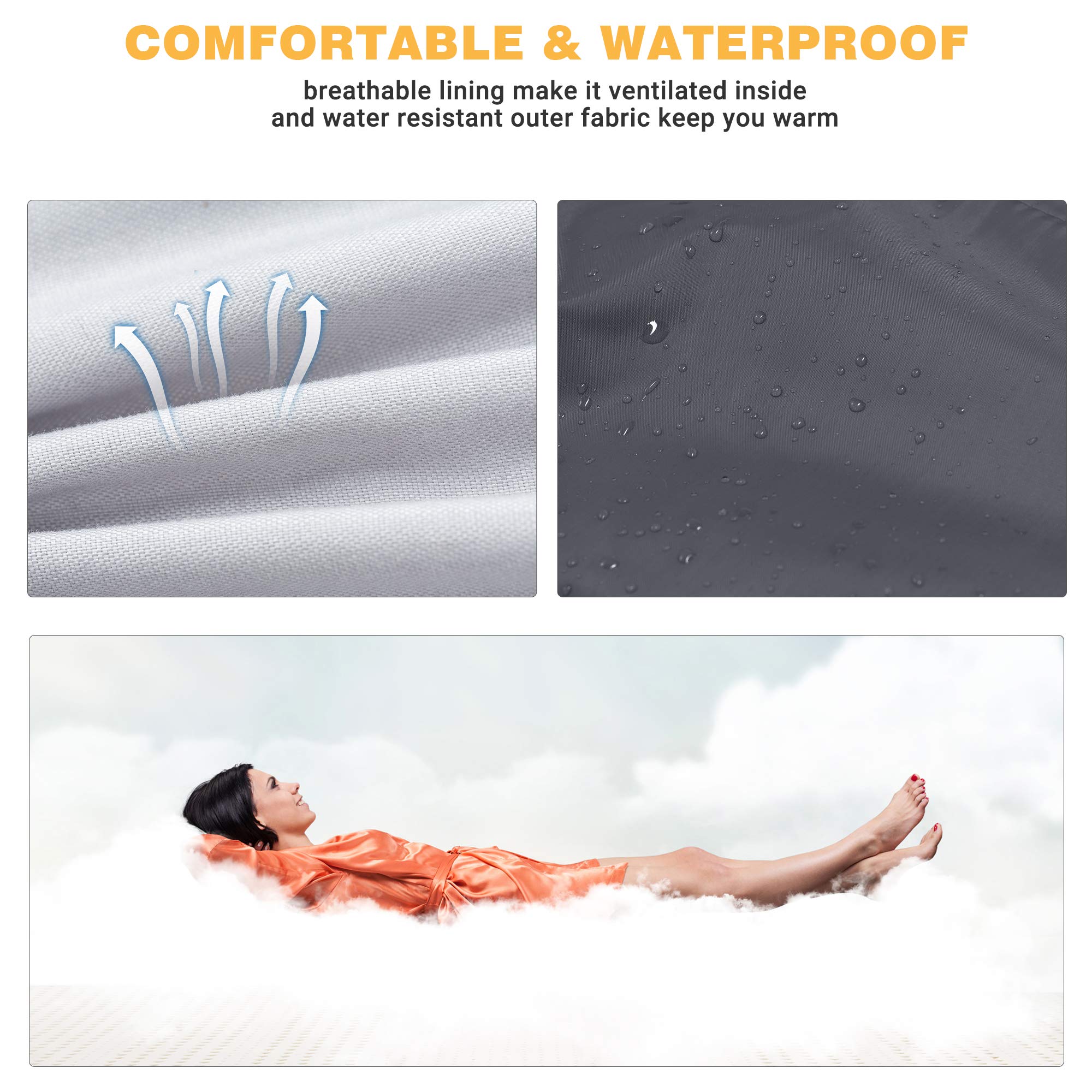 KingCamp Lightweight Envelope Sleeping Bag 55℉ Portable Waterproof Comfort for Cool Warm Hot Weather Compact Backpacking Camping Hiking Travel 70.8"x29.5"