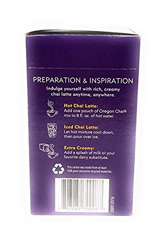 Oregon Chai Original Chai Tea Latte Mix 3 Pack (3 pack, 8 count each) -On the Go Instant Chai Tea Latte Mix - 3 Pack Oregon Chai Tea Mix (24 packets)