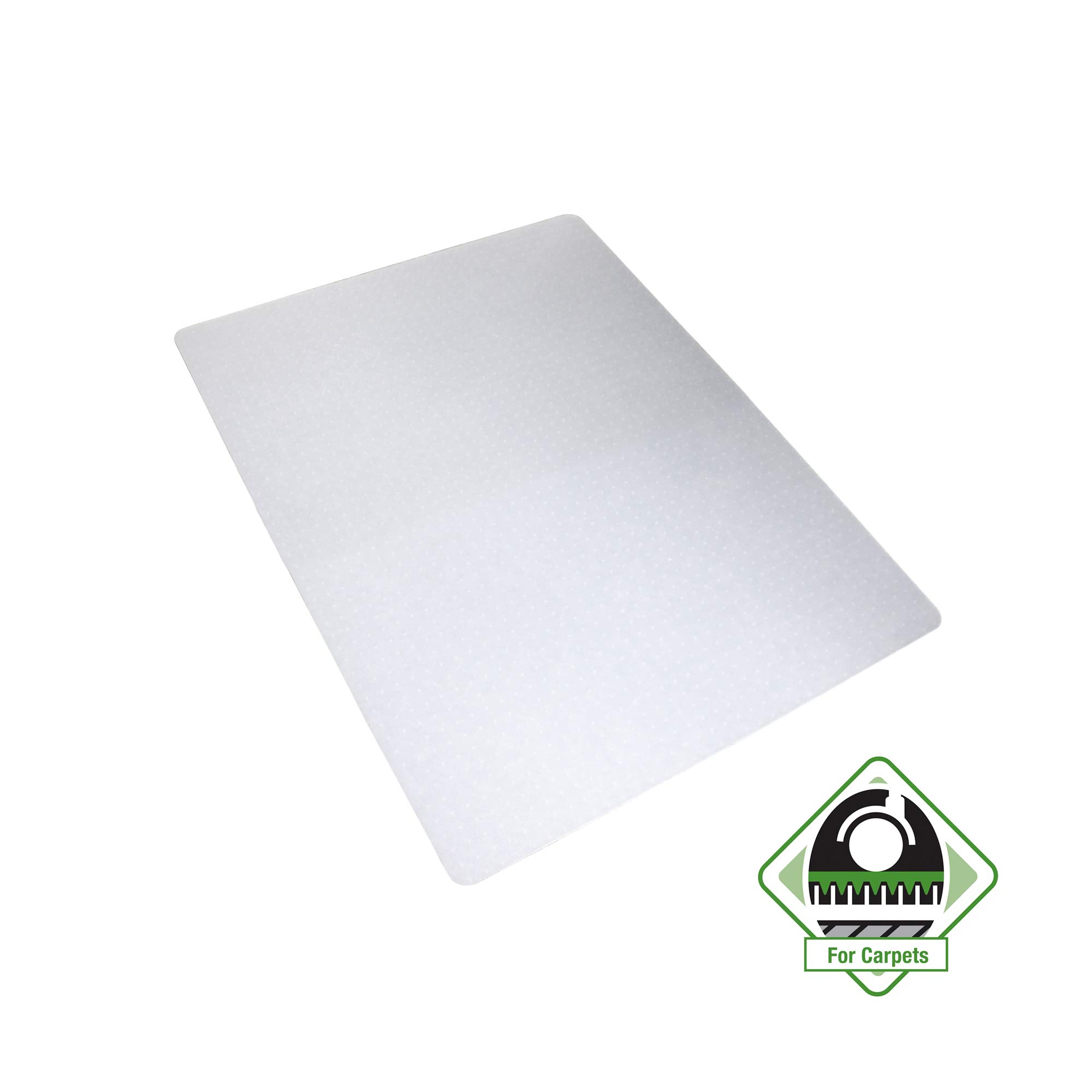 Marvelux Polypropylene Chair Mat for Low Pile Carpets and Carpet Tiles (up to 1/4" Thick), 29β x 46β White Office Carpet Protector, Rectangular, Eco-Friendly, Shipped Flat