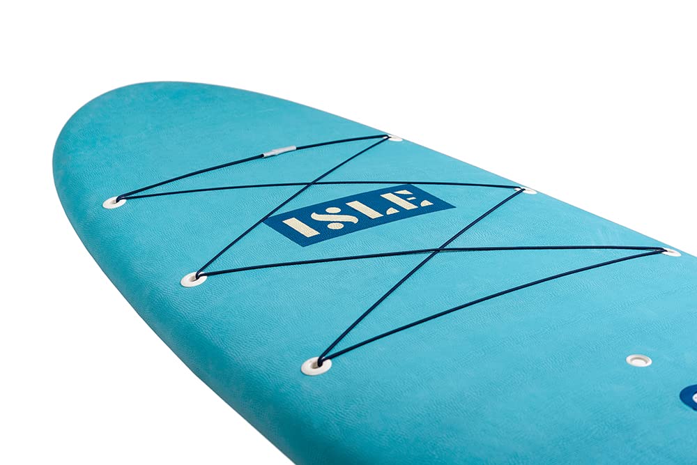 ISLE Cruiser Stand Up Paddle Board & SUP Bundle Package, Soft-Top Deck, 235 Pound Capacity, 10’5” Long x 32" Wide x 4.5” Thick (10'5", 2020 Blue)
