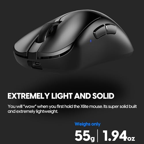 Pulsar Gaming Gears - Xlite V2 Wireless Gaming Mouse, Ultra Lightweight, 2.1 oz (59 g), Ergonomic 2.4 Ghz 1 ms 20000 DPI Optical Sensor PAW3370 Domestic Genuine Product (Medium, Wireless, White)