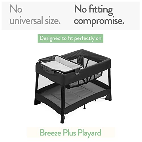 Joey + Joan Pack and Play Sheets Fitted – Compatible with 4moms Breeze Plus Playard & Breeze Go Playard – Fits Up to 30 x 43 Inch Mattress Without Bunching – Grey, Green