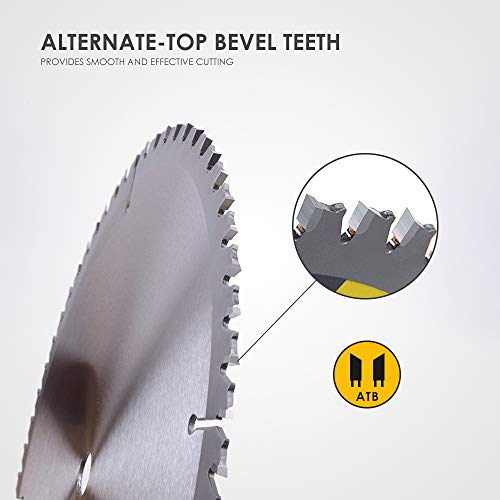 Luckyway 7-1/4 Inch 60T Finish with 5/8 Inch Arbor TCT Circular Saw Blade for Cutting Wood