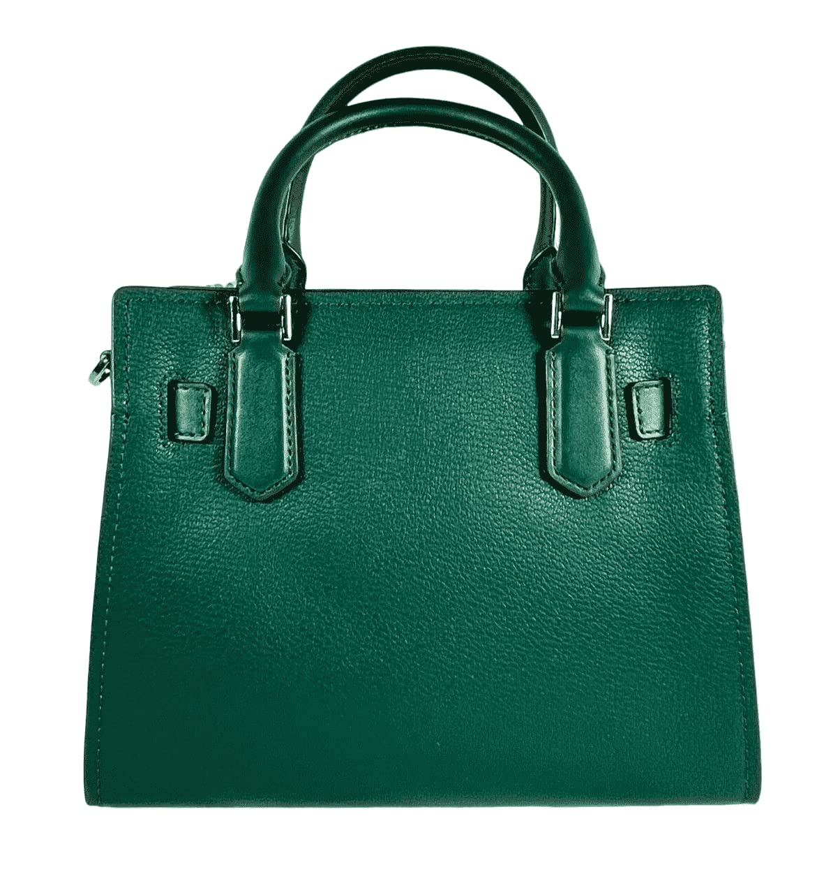 Michael Kors Hamilton Kay Lock Leather Small Satchel Crossbody Jewel Green