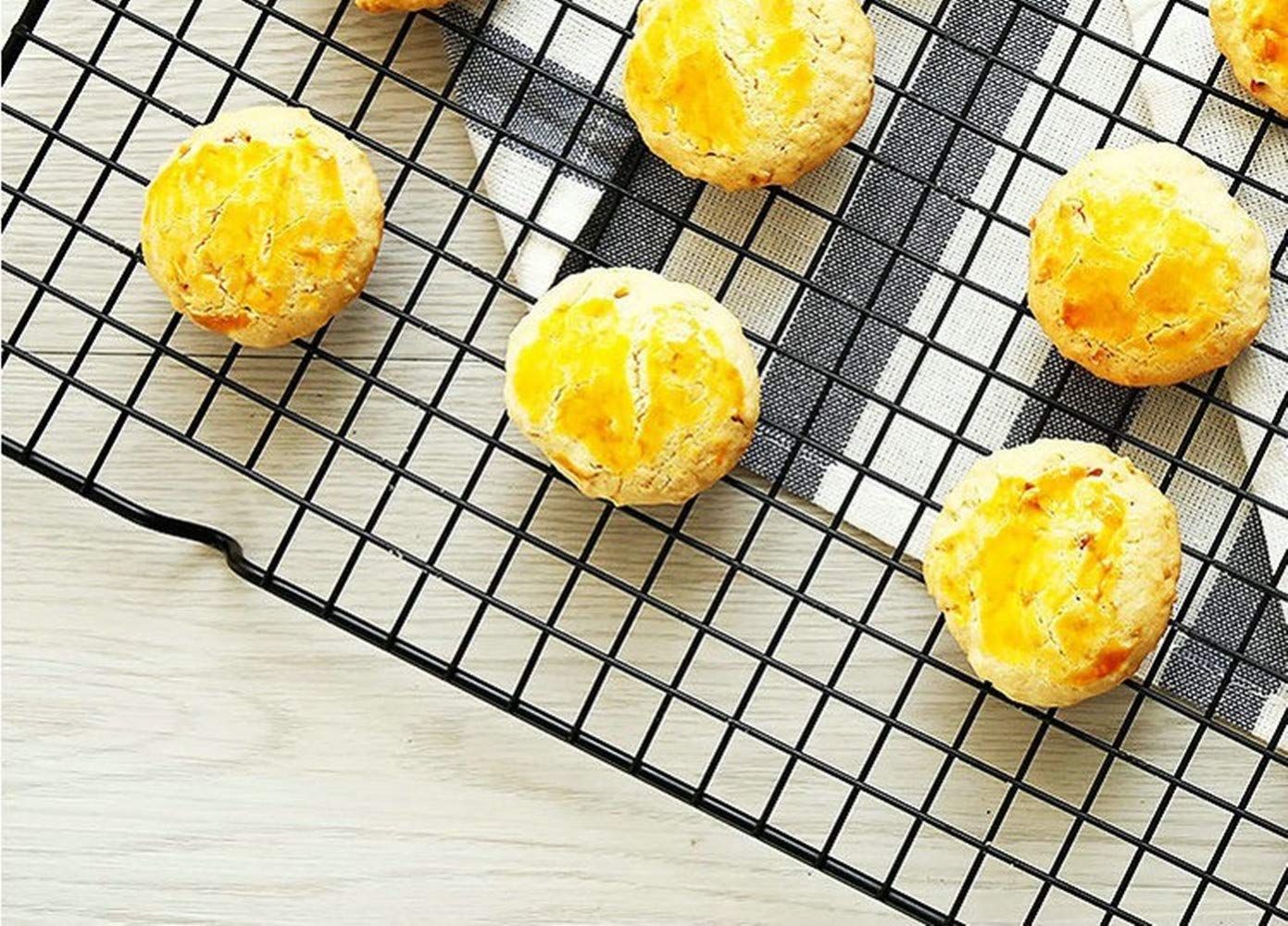 Mokpi Cooling Baking Rack Wire Racks, Size 16.14ββx10ββ, Thick Heavy Duty Commercial Quality Grid Rack (Set of 4)