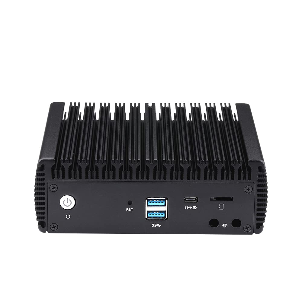 Qotom 2.5G LAN Mini Desktop PC Firewall 4 LAN,Celeron N5105,AES-NI 2GHz 8G RAM 128G M.2 SSD Quad core Fanless Mini Computer Router