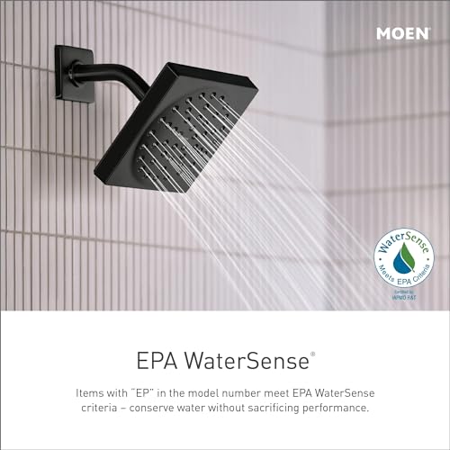 Moen Showering Matte Black Eco-Performance 5-Function Handheld Shower with 30-Inch Slide Bar and 69-Inch Hose, 3558EPBL