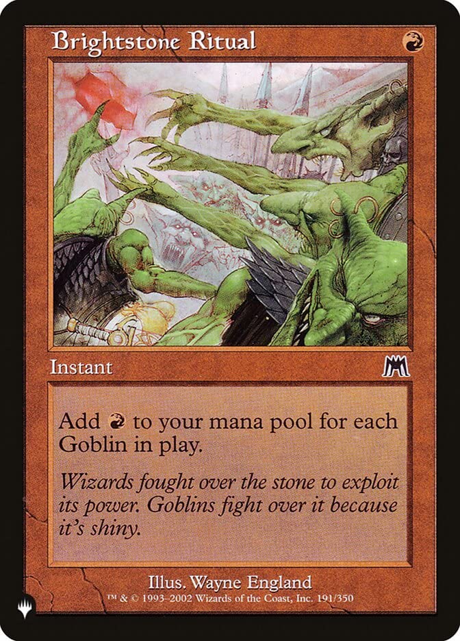 Magic: the Gathering - Brightstone Ritual - The List