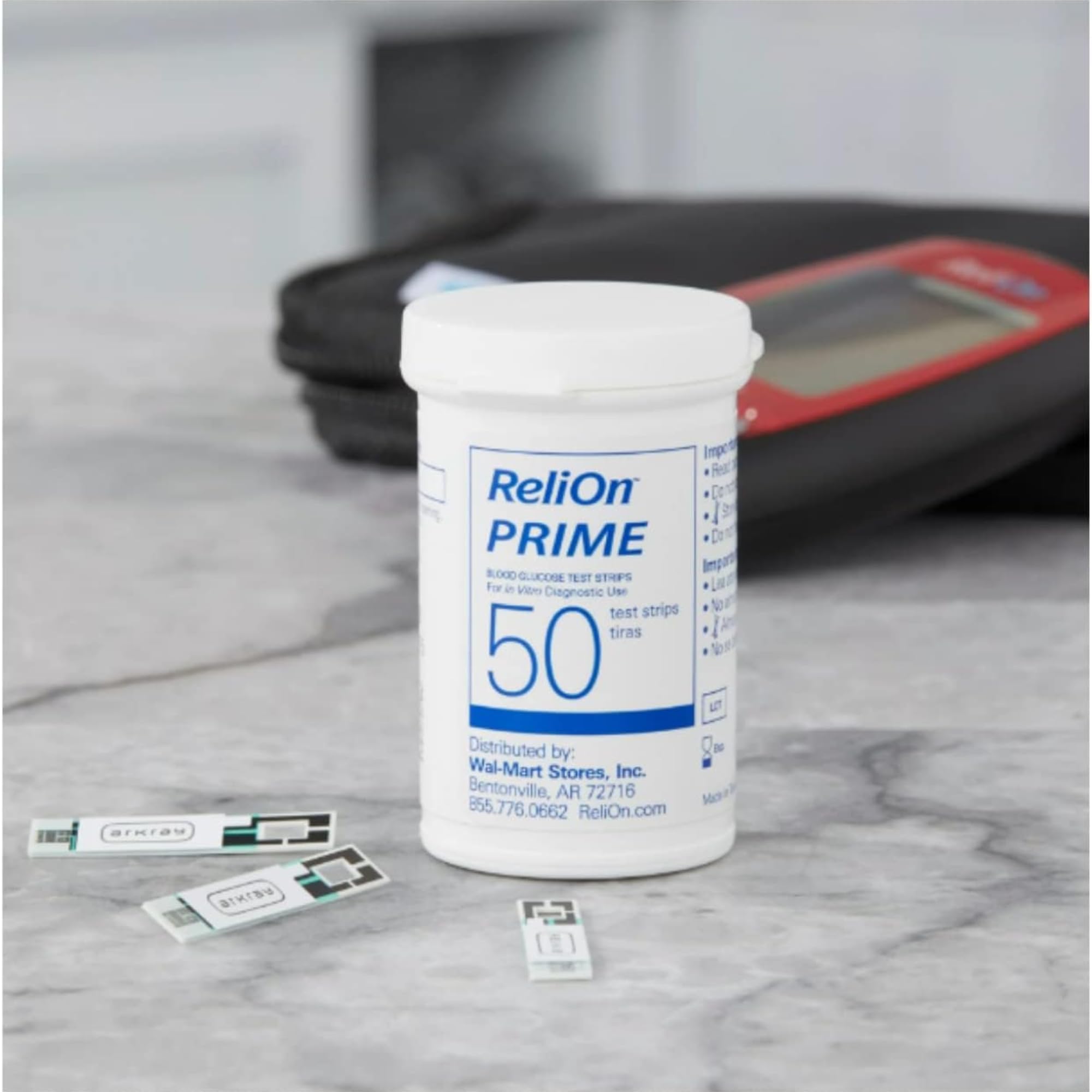 ReliOn Prime Blood Glucose Test Strips | Blood Glucose Test Strips | Test Strips for Diabetes | Blood Sugar Test Strips | Relion Prime | Reli On Prime Test Strips 50 Count (2 Pack) + STS Sticker