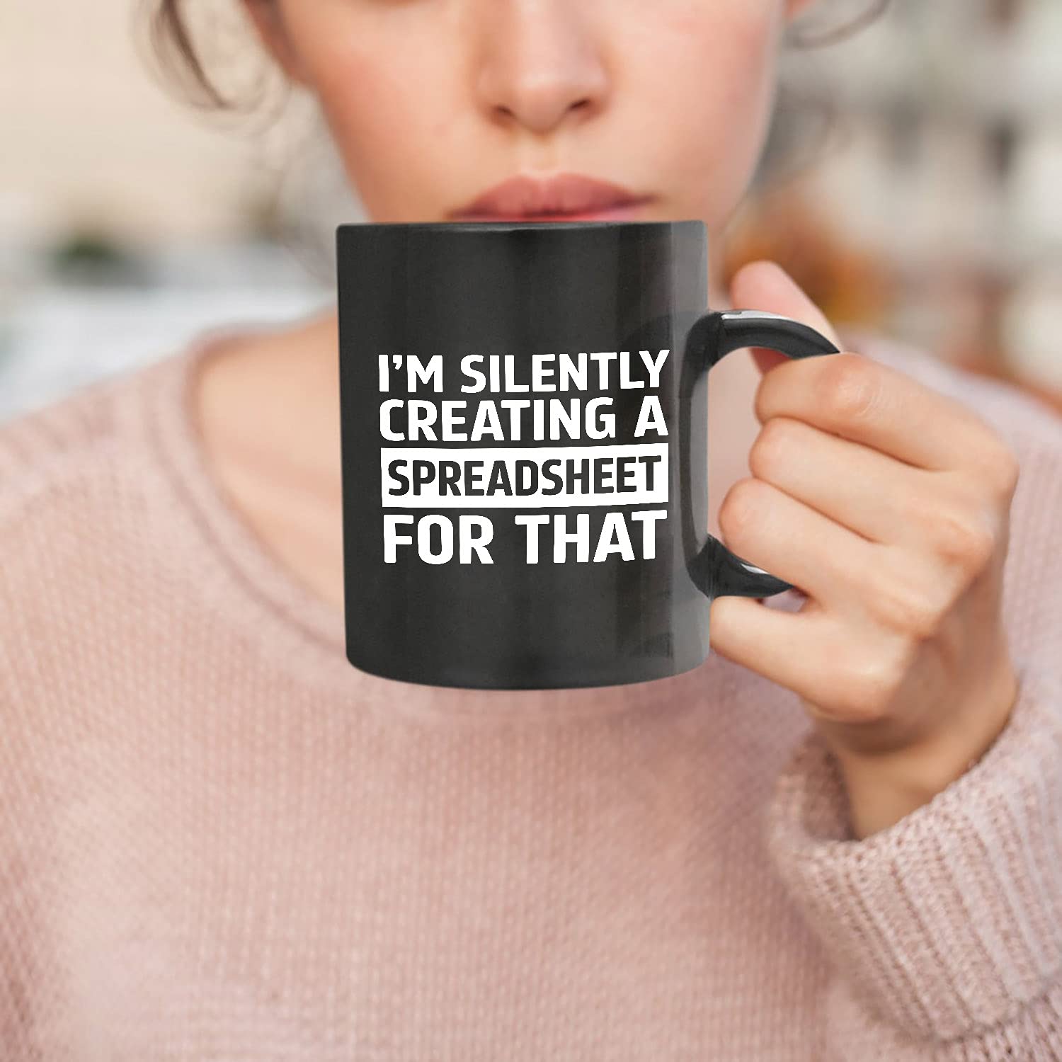 MargoDream Funny Accountant Gifts, Excel Spreadsheet Mug, Appreciation Funny Mug Im Silently Creating A Spreadsheet For That Gift For Men Women Boss CPA Coworkers Accountant Black Coffee Mug 11 Oz