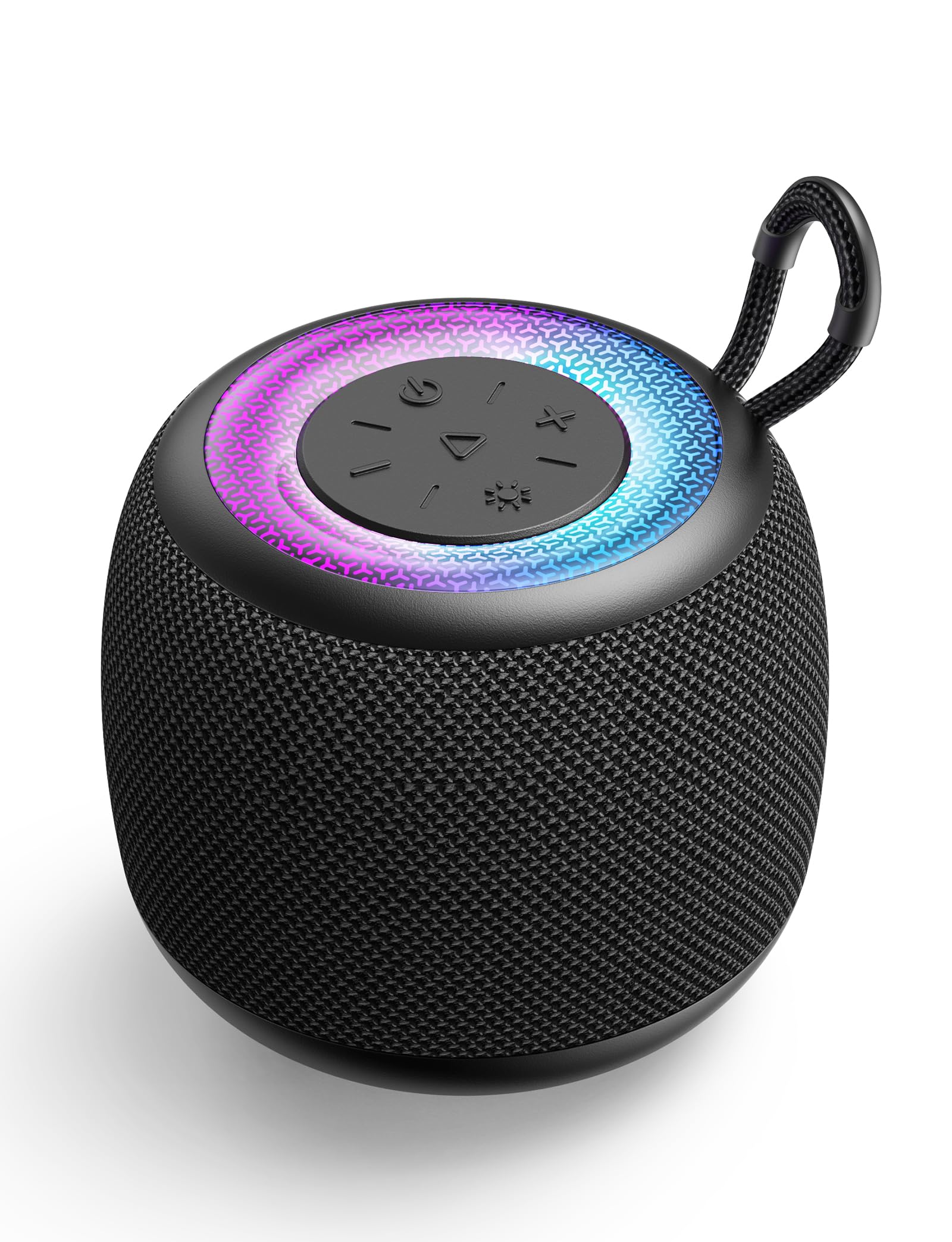 LENRUE F62 Portable Bluetooth Speaker with Bluetooth 5.3, RGB Lights, Stereo Sound & bass, Compact Size, IPX5 Waterproof, Lightweight Travel Speaker for Car Bicycle Bag and More Outdoor