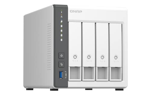 QNAP 4 Bay NAS with 12TB Storage Capacity, Preconfigured RAID 5 Seagate IronWolf Drives Bundle, 2.5GbE Ports (TS-433-4G-44S-US)