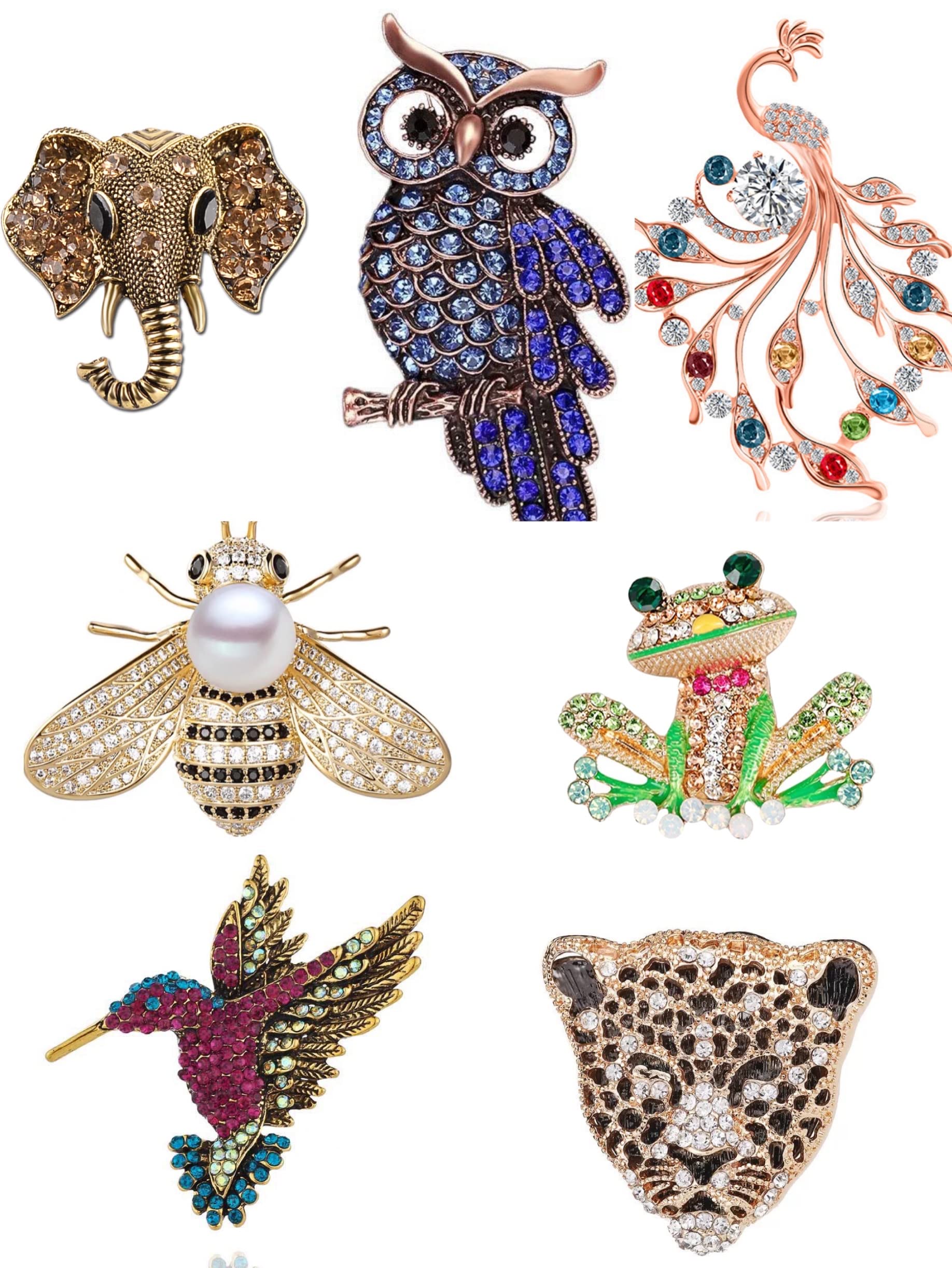 lot 7PCS brooch pins for women set brooch set crystal rhinestones brooches pins