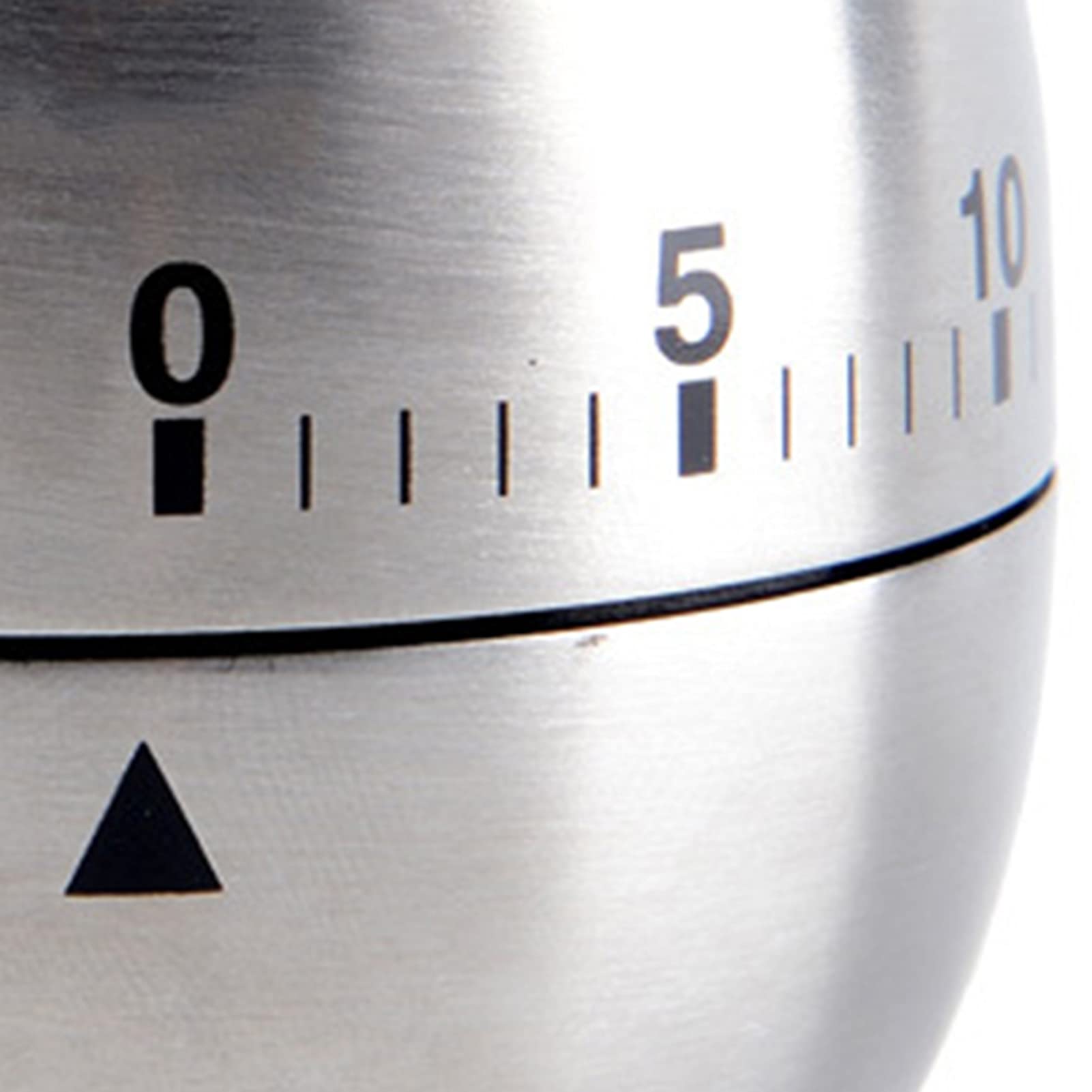 NUZYZ Metal Timer, Portable Metal Timer Attractive Stainless Steel Anti-Slip Bottom 60 Minutes Egg-Shaped Manual Reminder for Home Stainless Steel