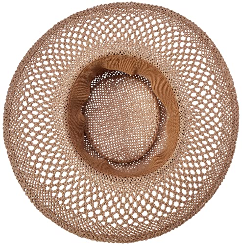 Hurley Women's Straw Hat - Santa Rosa Lightweight Wide Brim Panama Straw Sun Hat, Khaki 2