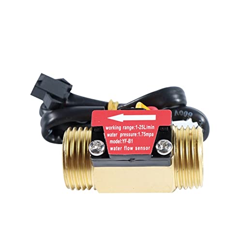 ROFEI 1/2" 3/4" 1" 3" Water Flow Sensor Brass 1.75MPa Sensor Turbine Flowmeter DC5~18V Used to Measure The Flow of The Medium (Size : 3/4")