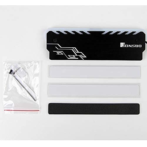 Jonsbo Memory Heatsink - Memory Cooling Vest Radiator - Cooler Shell RGB LED 256 Automatic Light Effect Aluminum Heatsink for Desktop RAM DDR3,Black