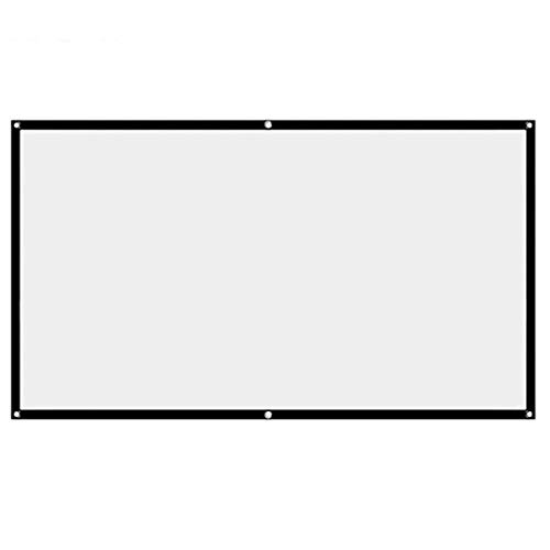 IULJH 84 Inch Projector Screen 16:9 White Dacron Diagonal Video Projection Screen Wall Mounted for Home Theater Movie