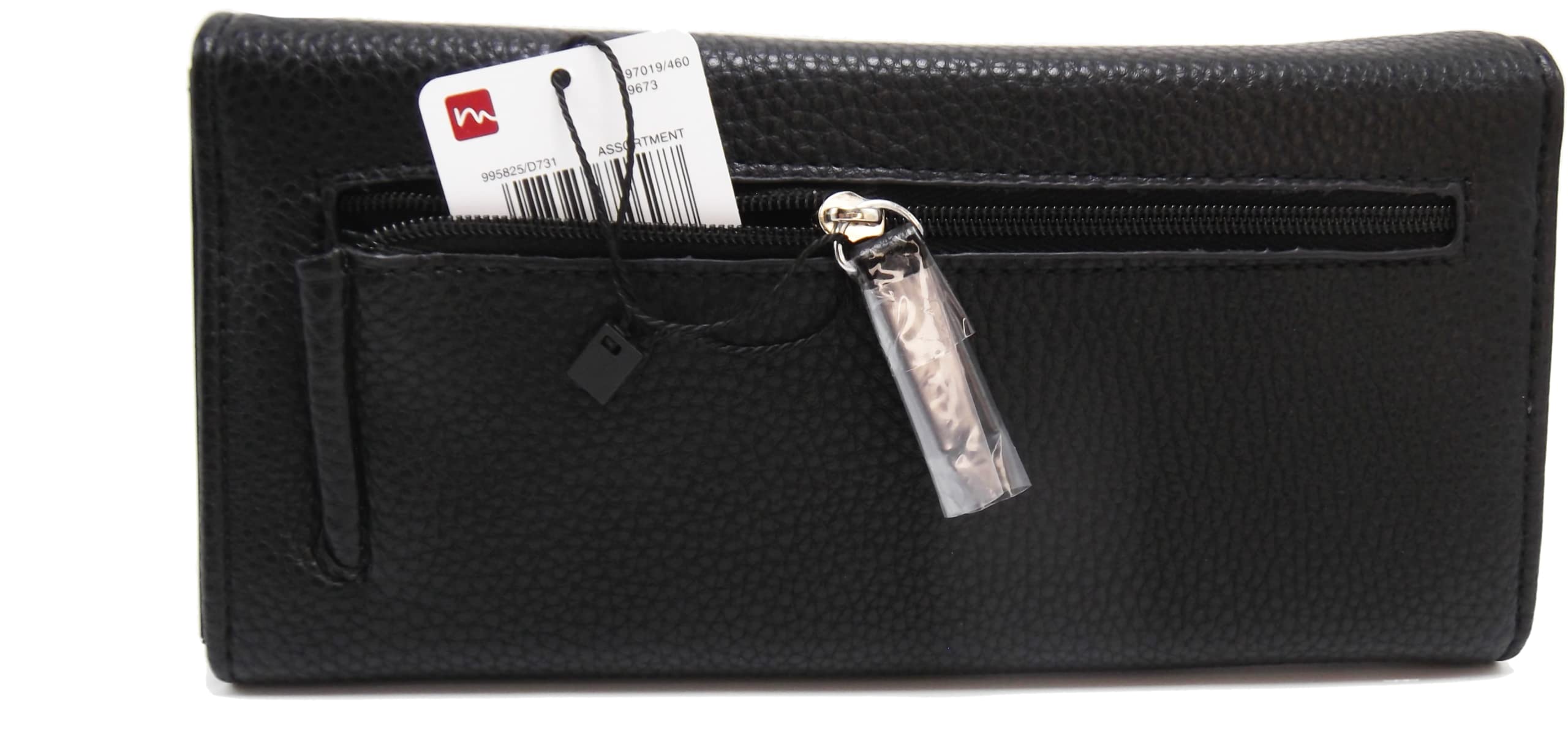 MUNDI Women's Faux Leather File Master Flap RFID Ladies i731x (Black Floral)