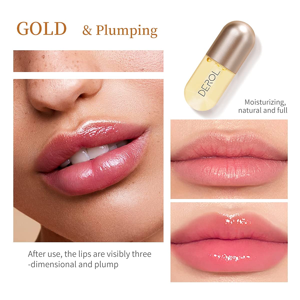 Lip Plumper Set,Mouistizer For Lips Natural Lip Plumper, Lip gloss, Lip Enhancer & Lip Care Serum, Day & Night Care for Fuller Softer Lips, Beautiful Fuller, Increased Elasticity Lip…