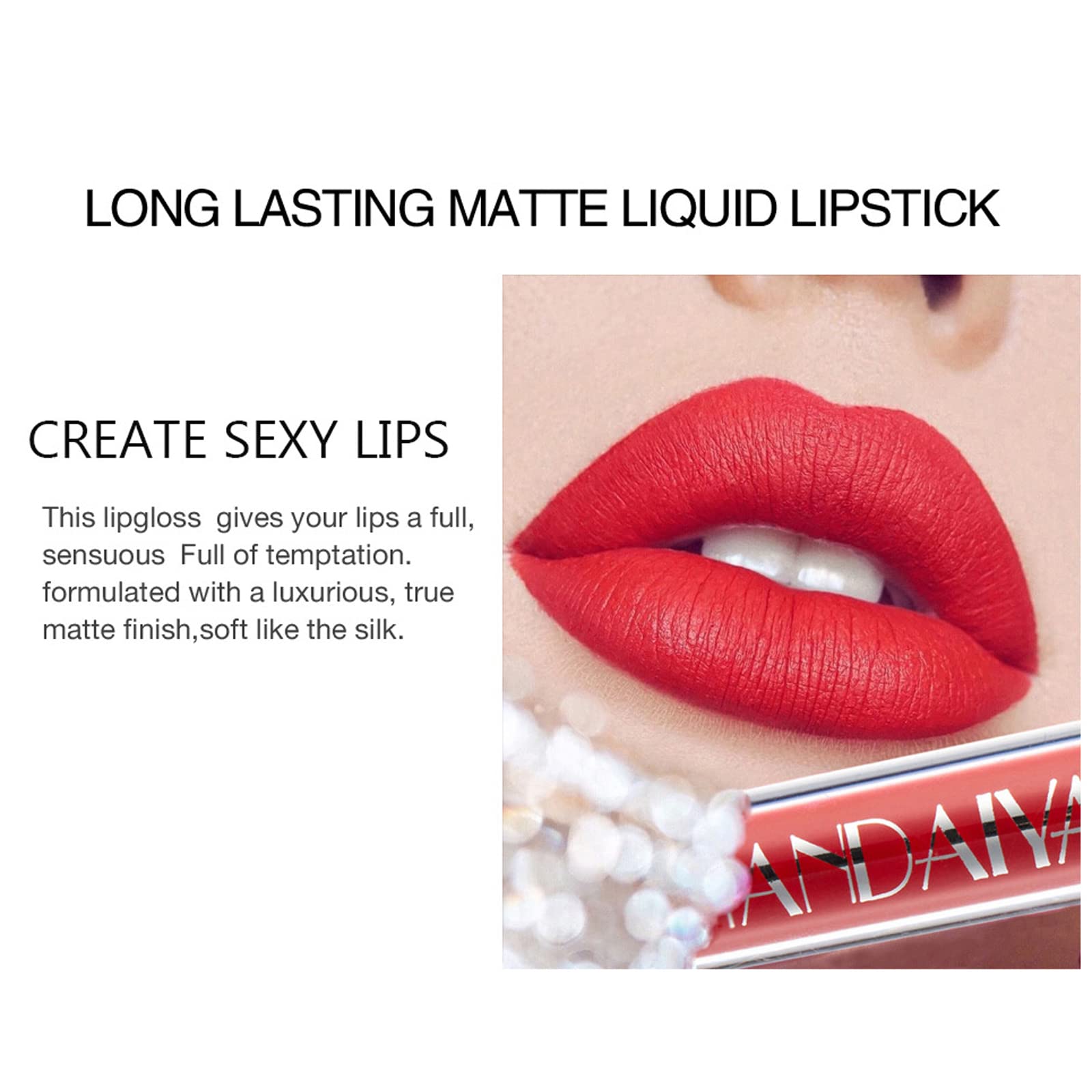 Rechoo Matte Liquid Lipstick Set, 6 Pcs Superstay Mate Ink Waterproof Lip Gloss Beauty Lips Makeup Set (B-New 6 Color)